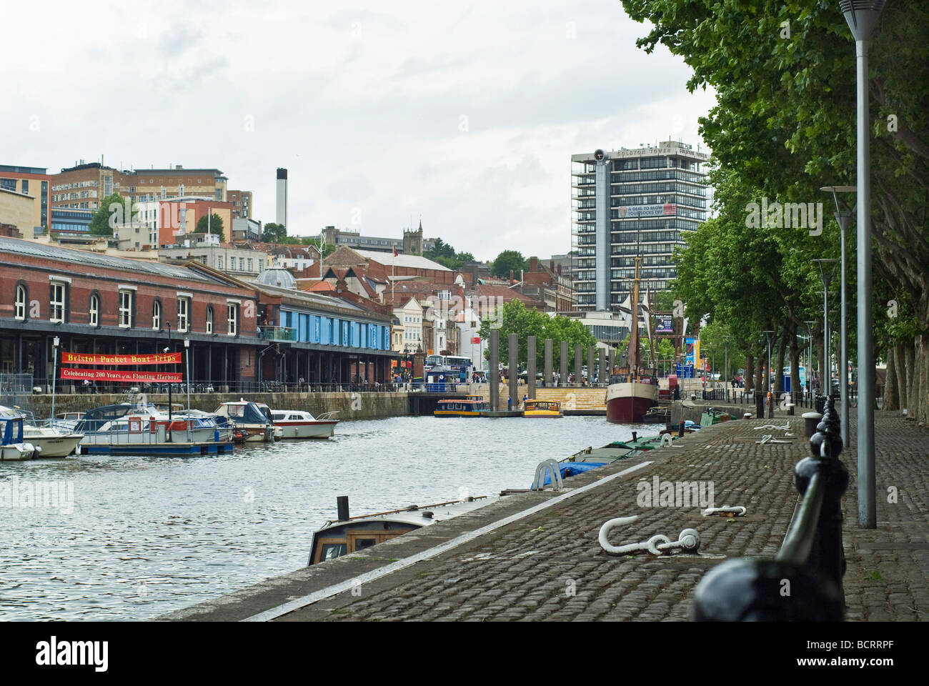 Waterfront area on Bristols floating harbour taken from Narrow Quay ...