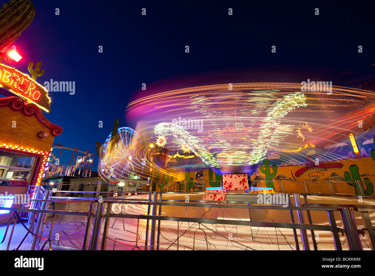 sombrero ride at Prater amusement park, Vienna, Austria Stock Photo - Alamy