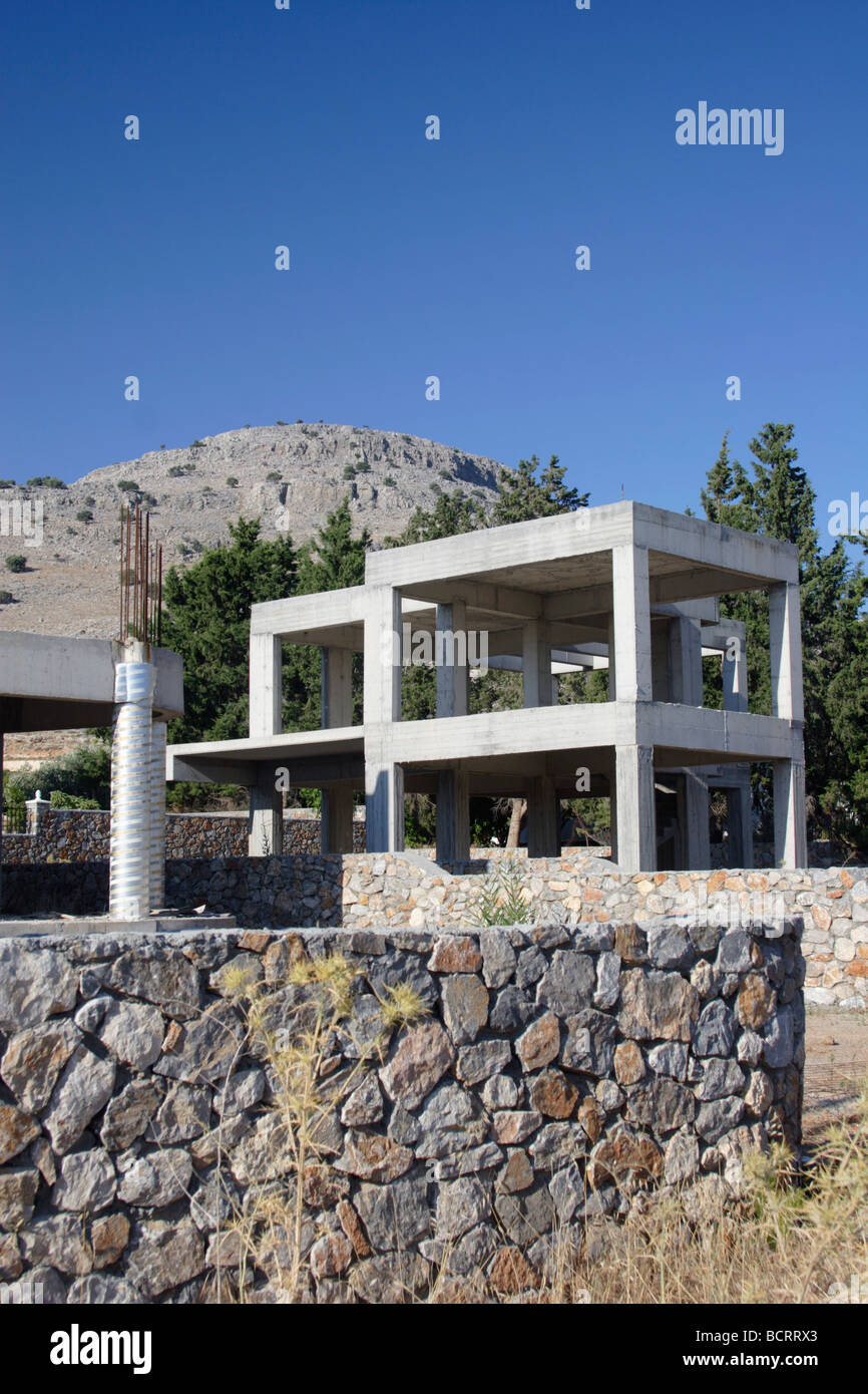 Unfinished building in greece hi-res stock photography and images - Alamy