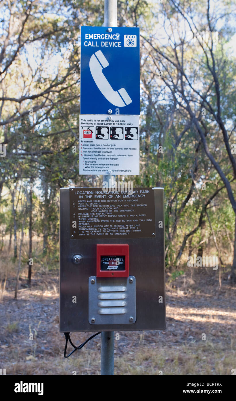 Emergency Call Device located in Kakadu National Park Stock Photo - Alamy