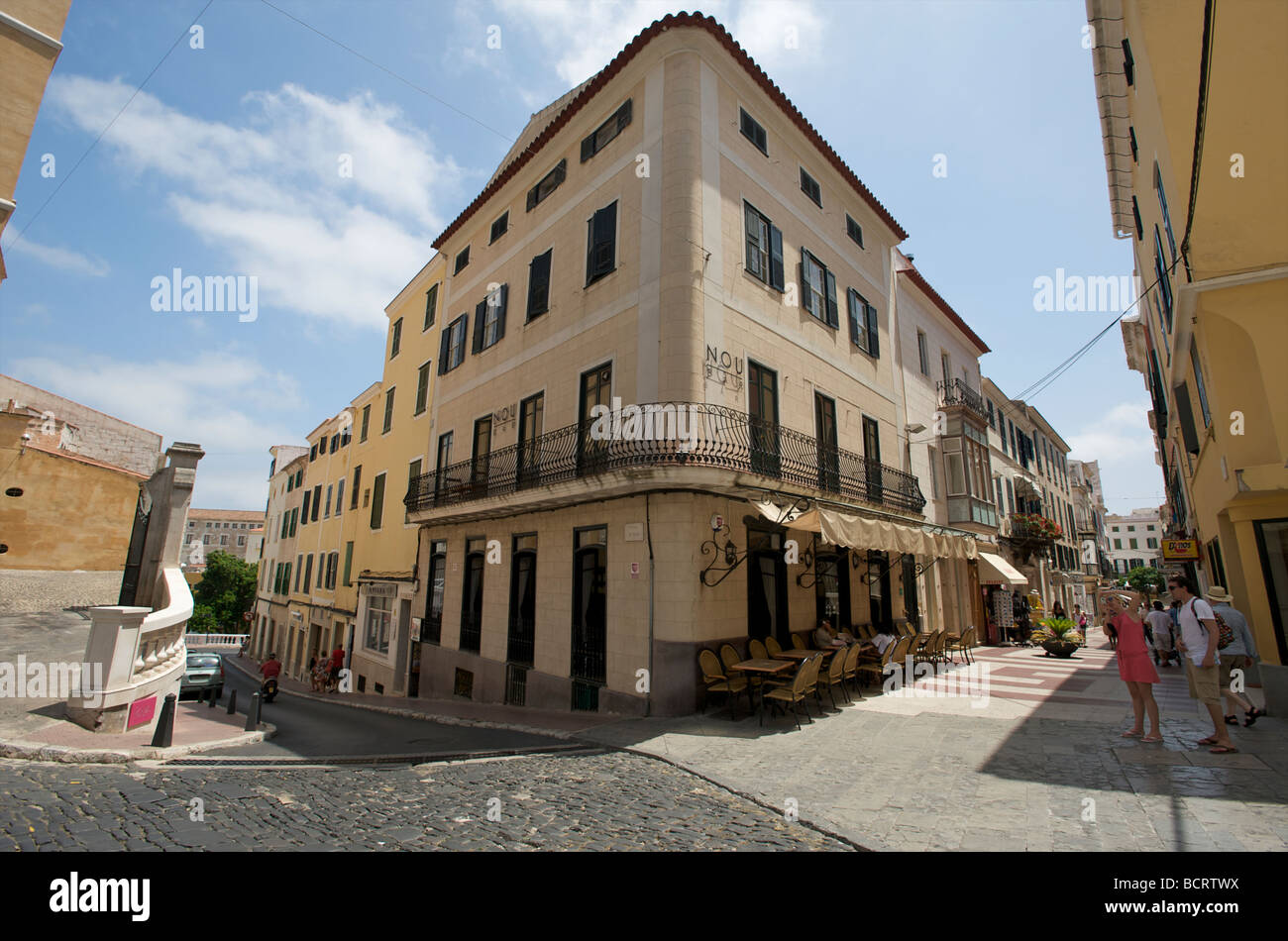 Stylish architecture in the Menorcan capital of Mahon Stock Photo - Alamy