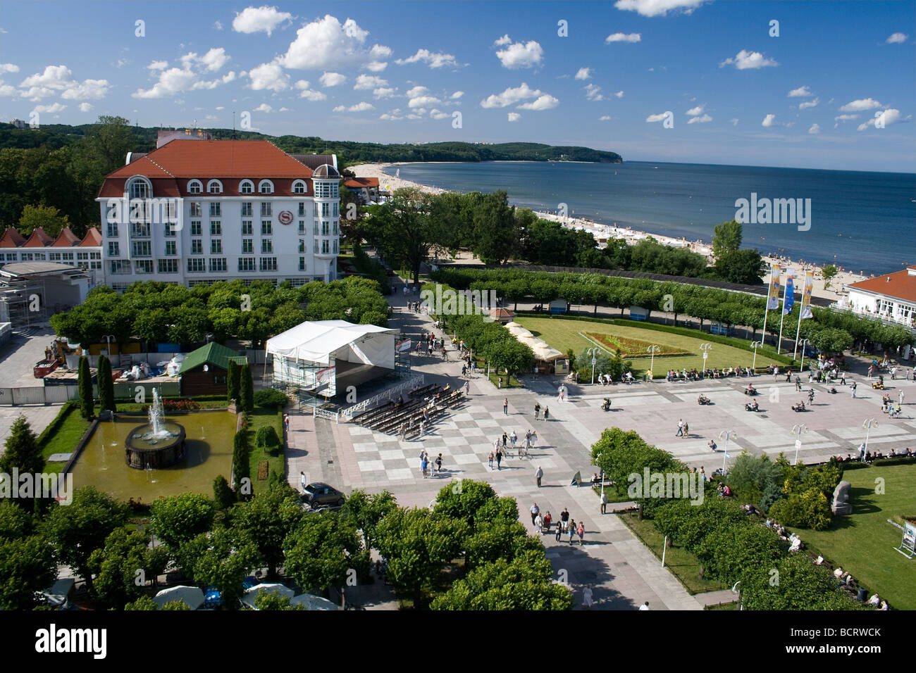 Aerial view at Sopot Curative Square (skwer kuracyjny Stock Photo - Alamy