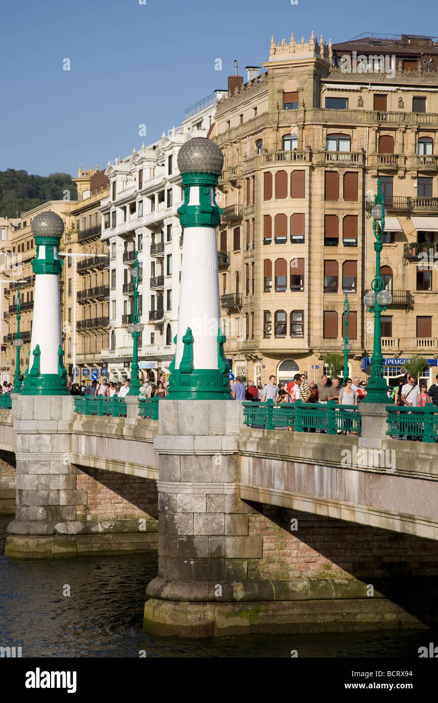 Zurriola Bridge San Sebastian Basque Country Spain Stock Photo - Alamy