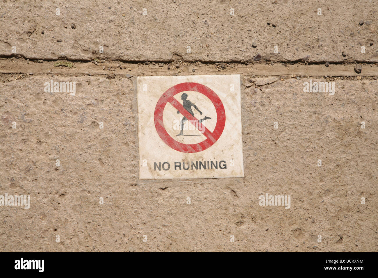 No Running Sign In Class