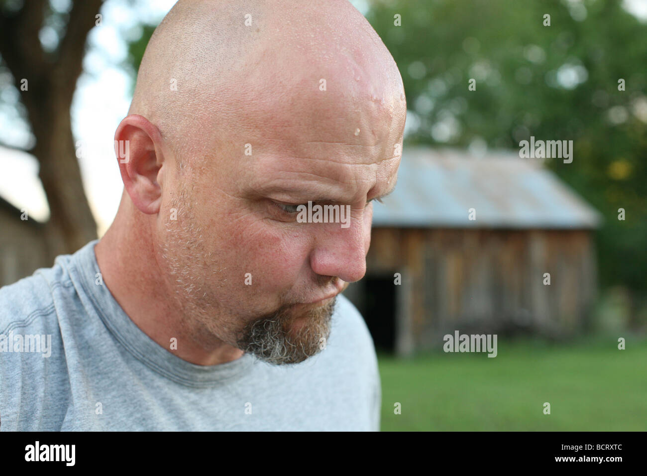 Close-up of man with goatee Stock Photo - Alamy