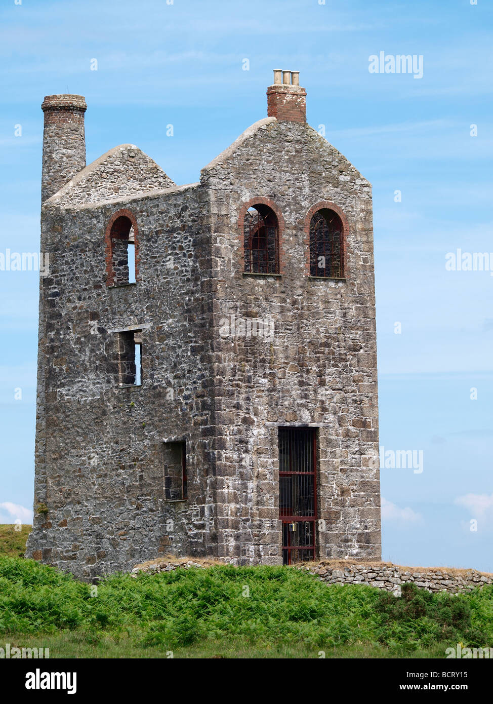 Old mining engine house now the Minions Heritage Centre Bodmin Moor ...