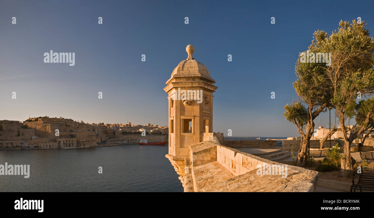 Sentry post Grand Harbour Valletta Malta Stock Photo - Alamy
