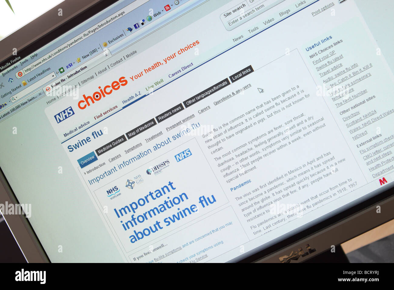 Nhs website screenshot hi-res stock photography and images - Alamy