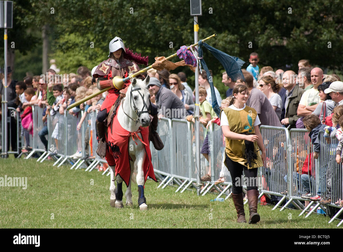 page red knight joust medieval jousting mount Lambeth Country Show ...