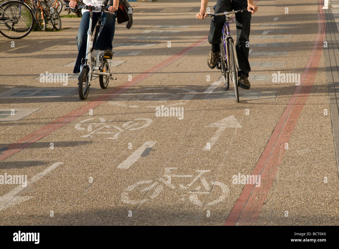 Modern cycle lane hi-res stock photography and images - Alamy