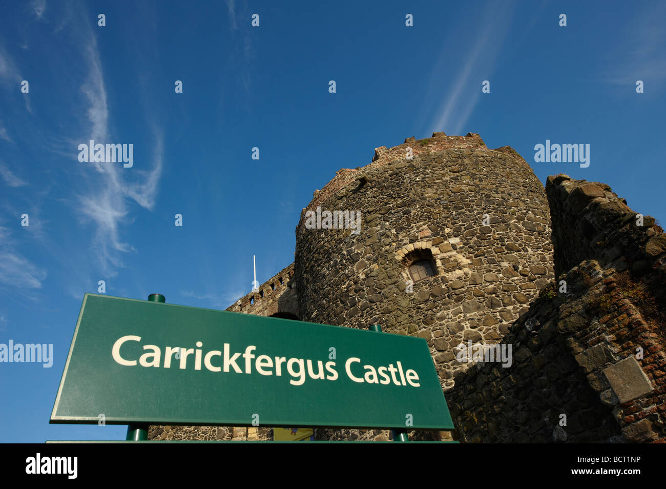 Carrickfergus Castle sits on the shore of Belfast, built by John de ...