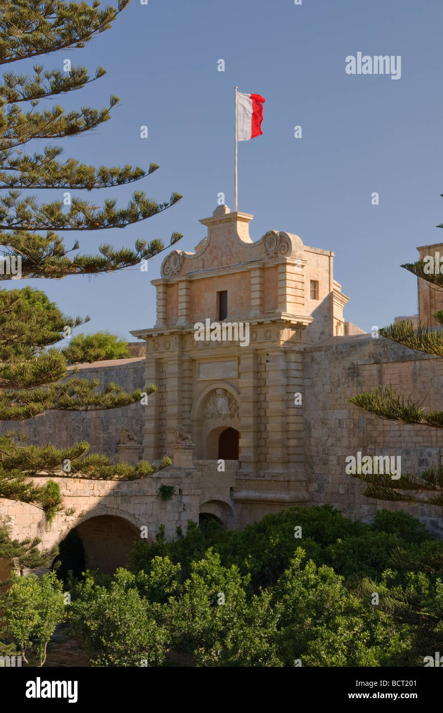 Main Gate Mdina Malta Stock Photo - Alamy