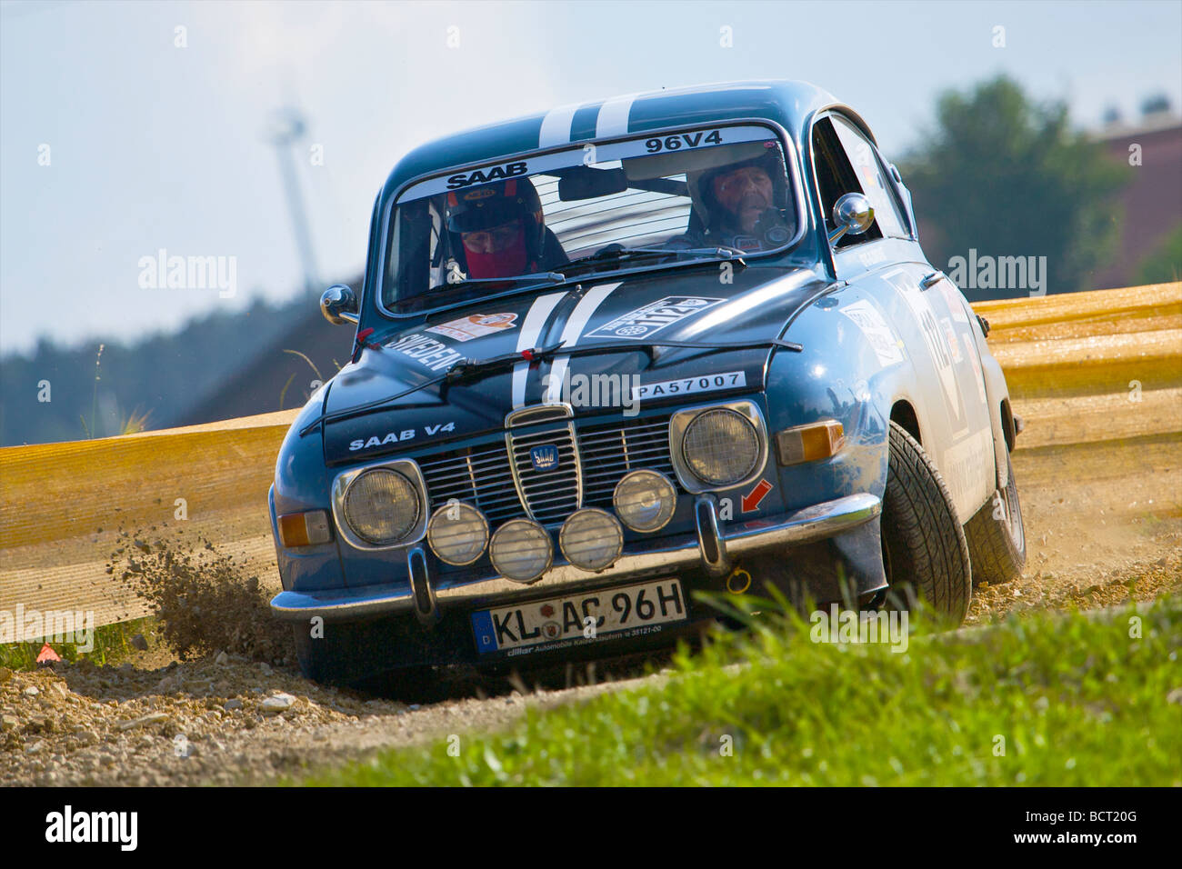 Saab 96 v4, built in 1970, at the AvD Rallye Baden-Württemberg 2009 ...