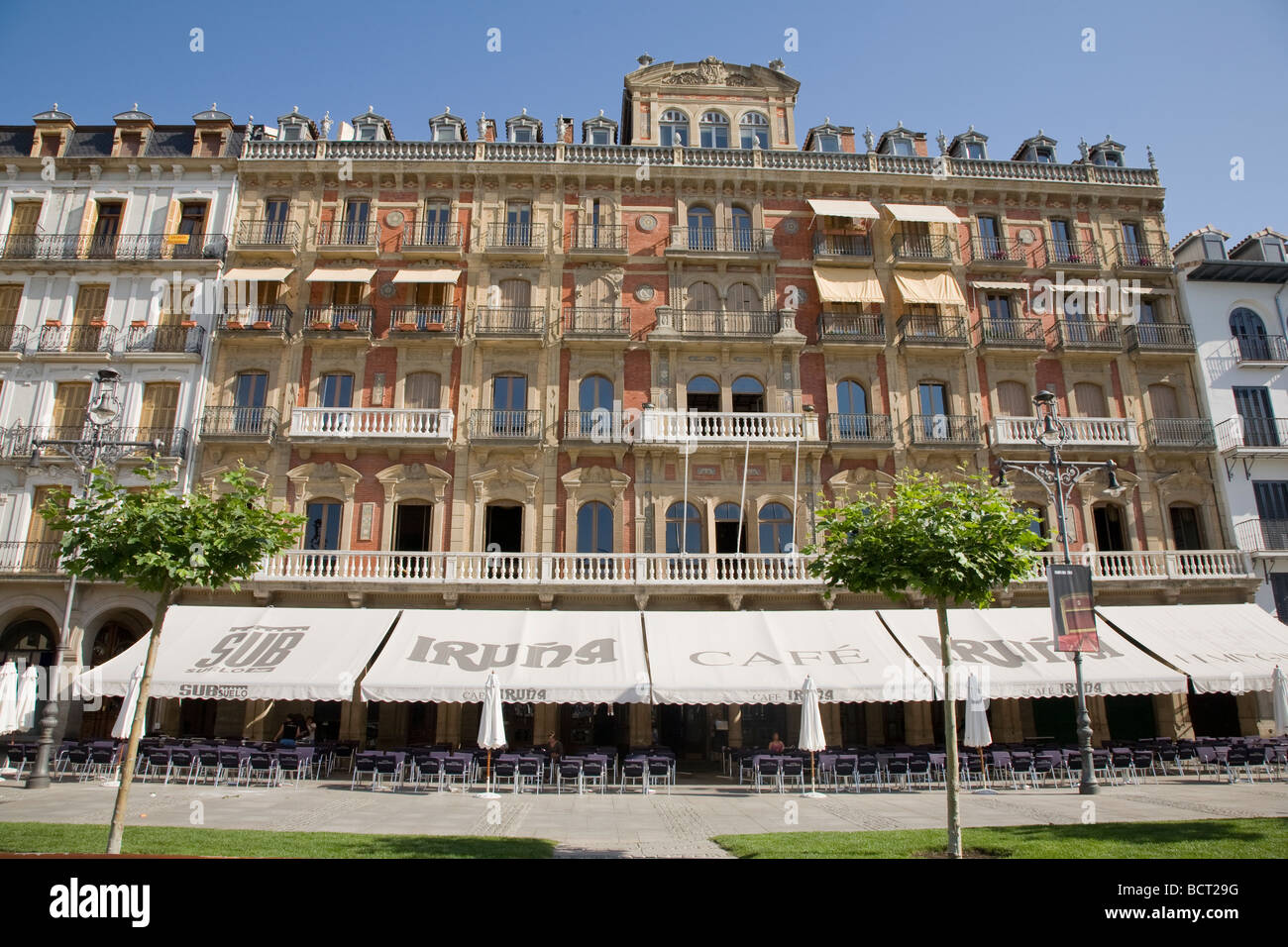 Iruna Cafe, Pamplona, Navarra, Spain Stock Photo - Alamy