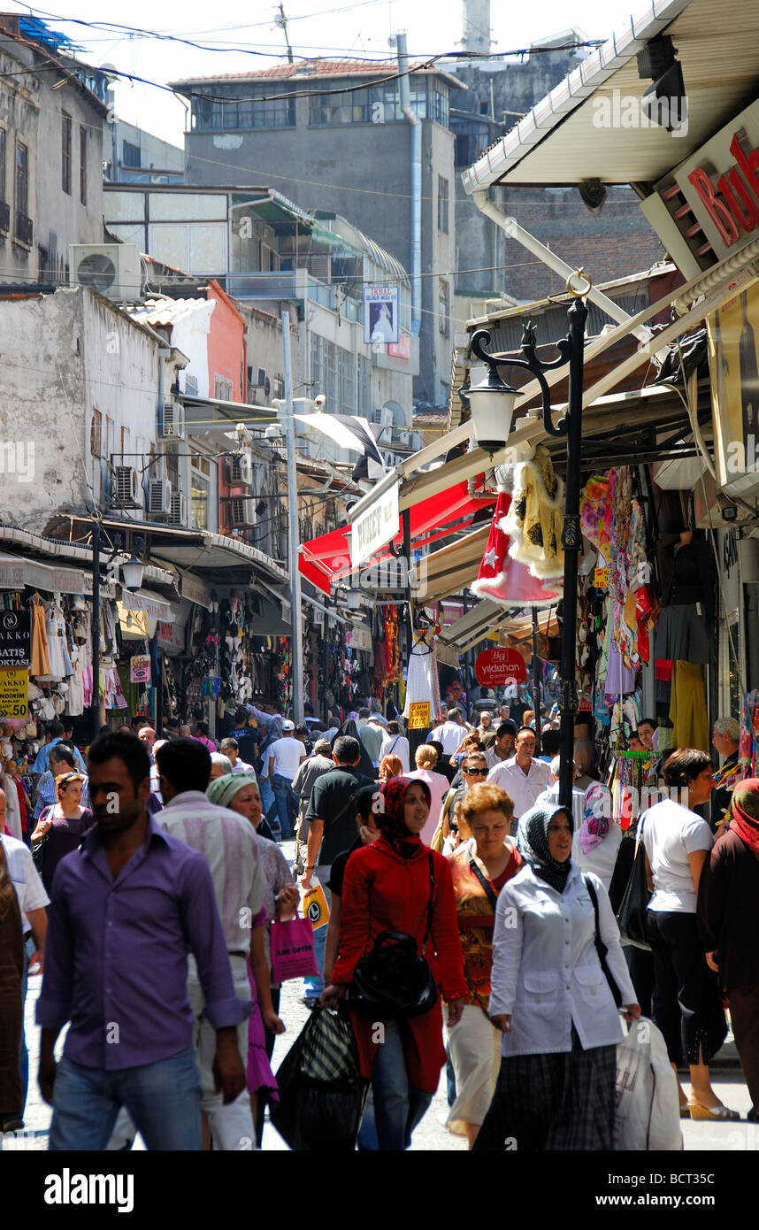 ISTANBUL, TURKEY. A busy street in Cagaloglu near the Grand Bazaar ...