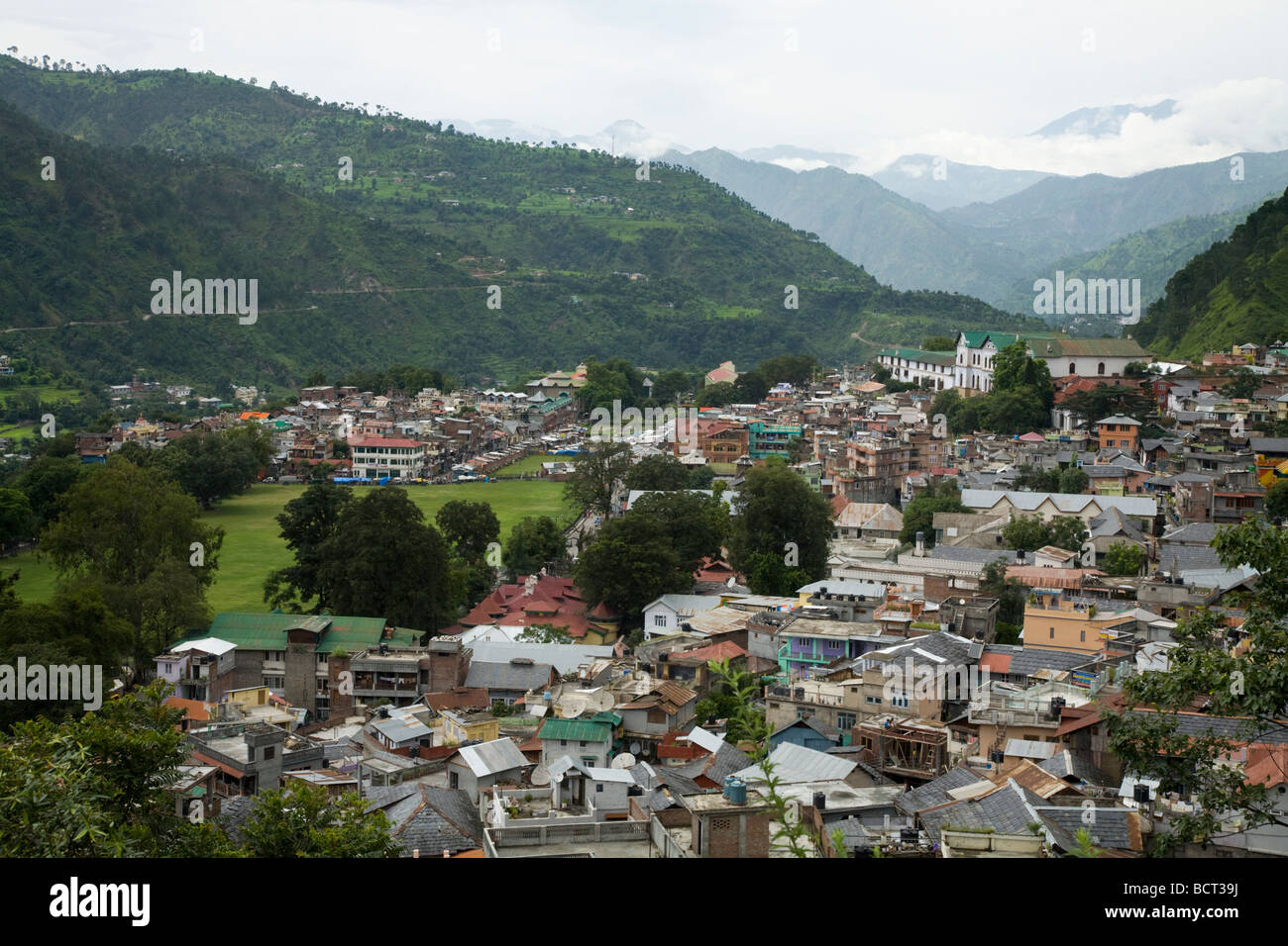 View of Chamba, and the surrounding scenery of the Ravi river valley ...