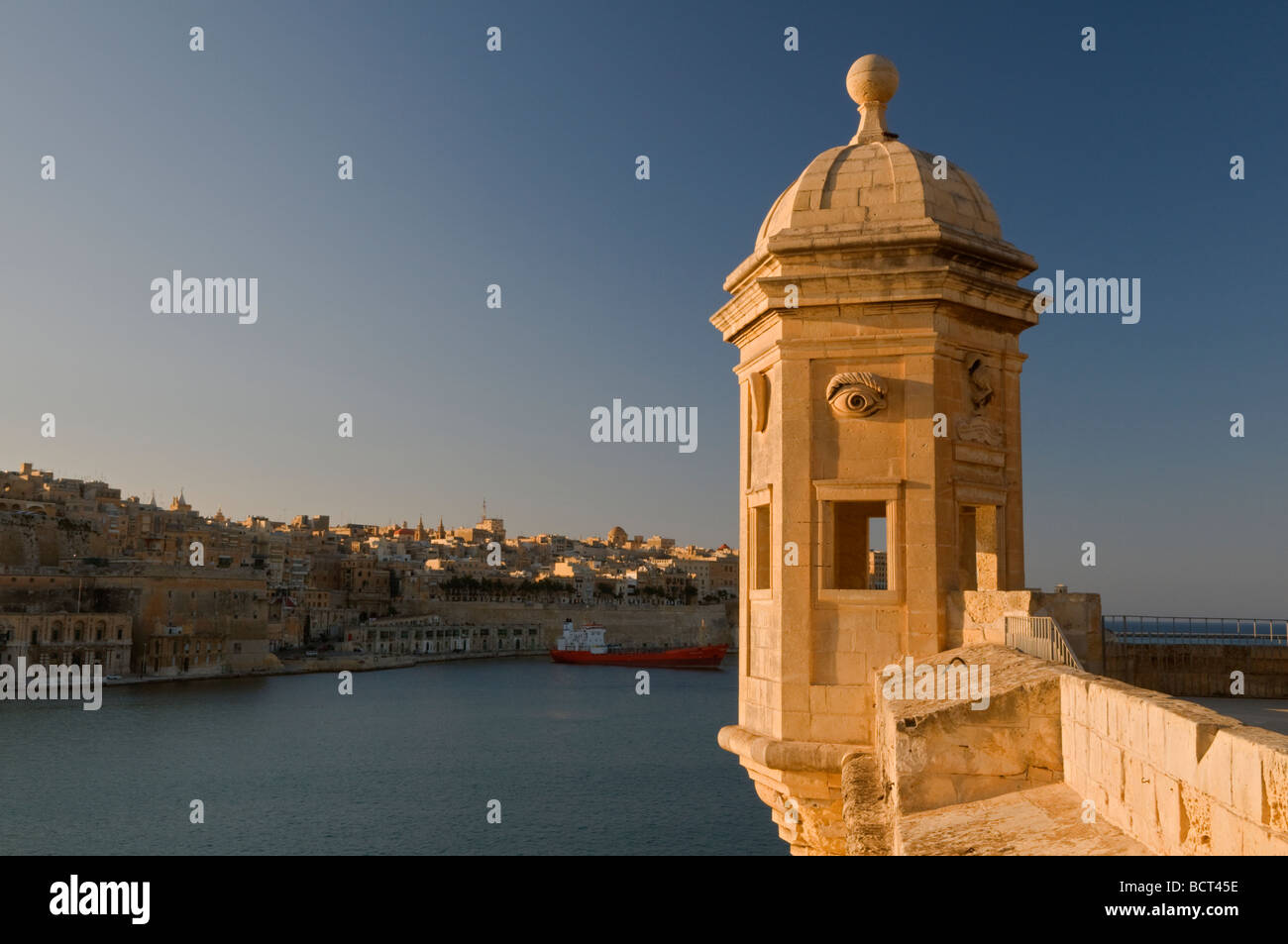 Sentry post Grand Harbour Valletta Malta Stock Photo - Alamy