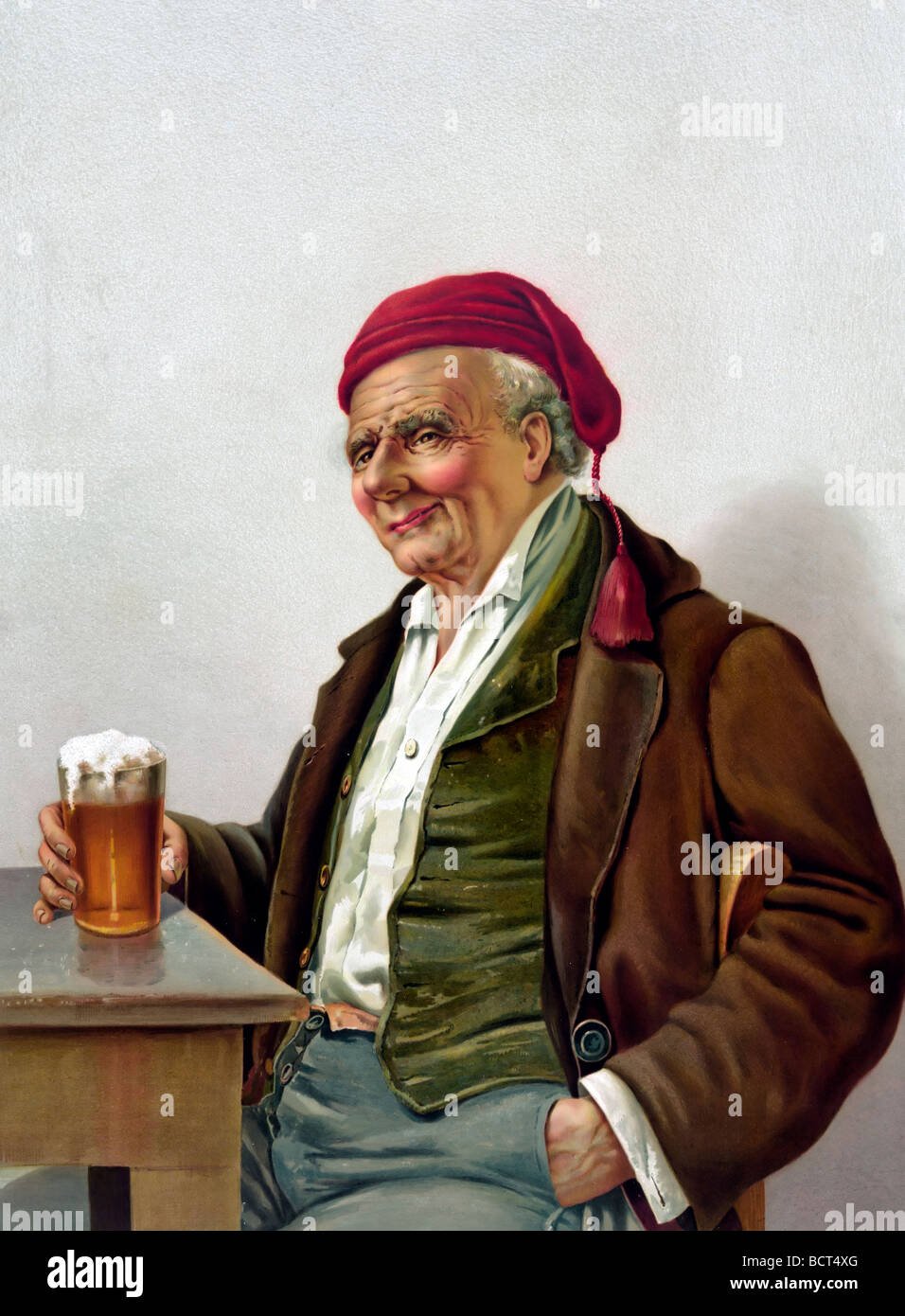 Elderly man enjoys a beer hi-res stock photography and images - Alamy