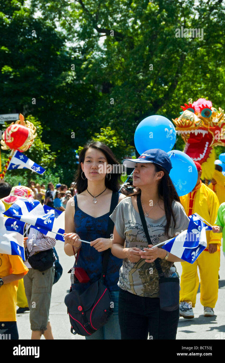 The annual Saint Jean Baptiste parade in Montreal Stock Photo - Alamy