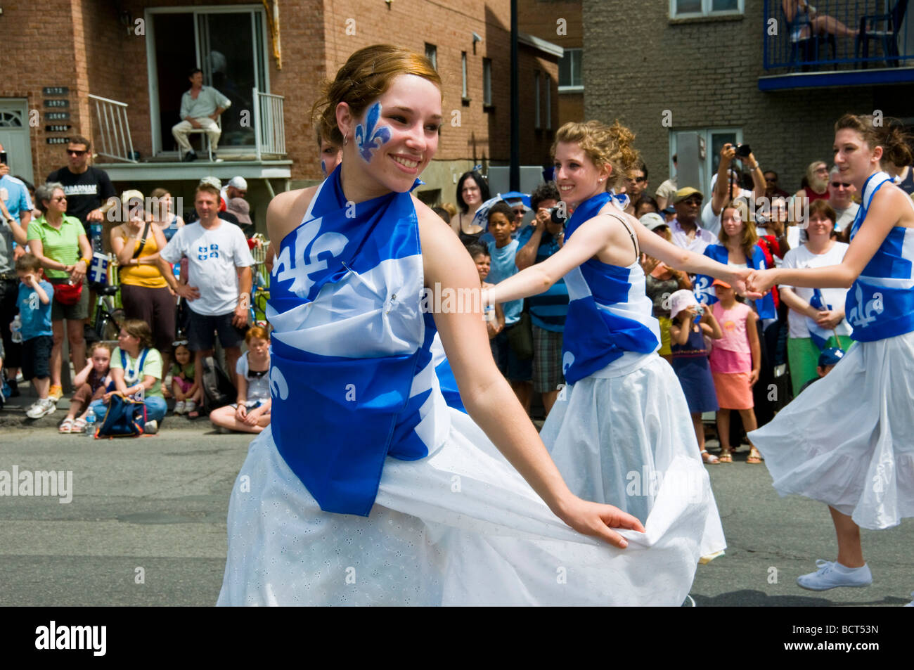 Saint Jean Baptiste parade Montreal Stock Photo - Alamy
