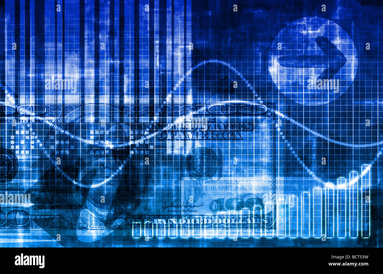 Blue Money Technology Business Background as Art Stock Photo - Alamy