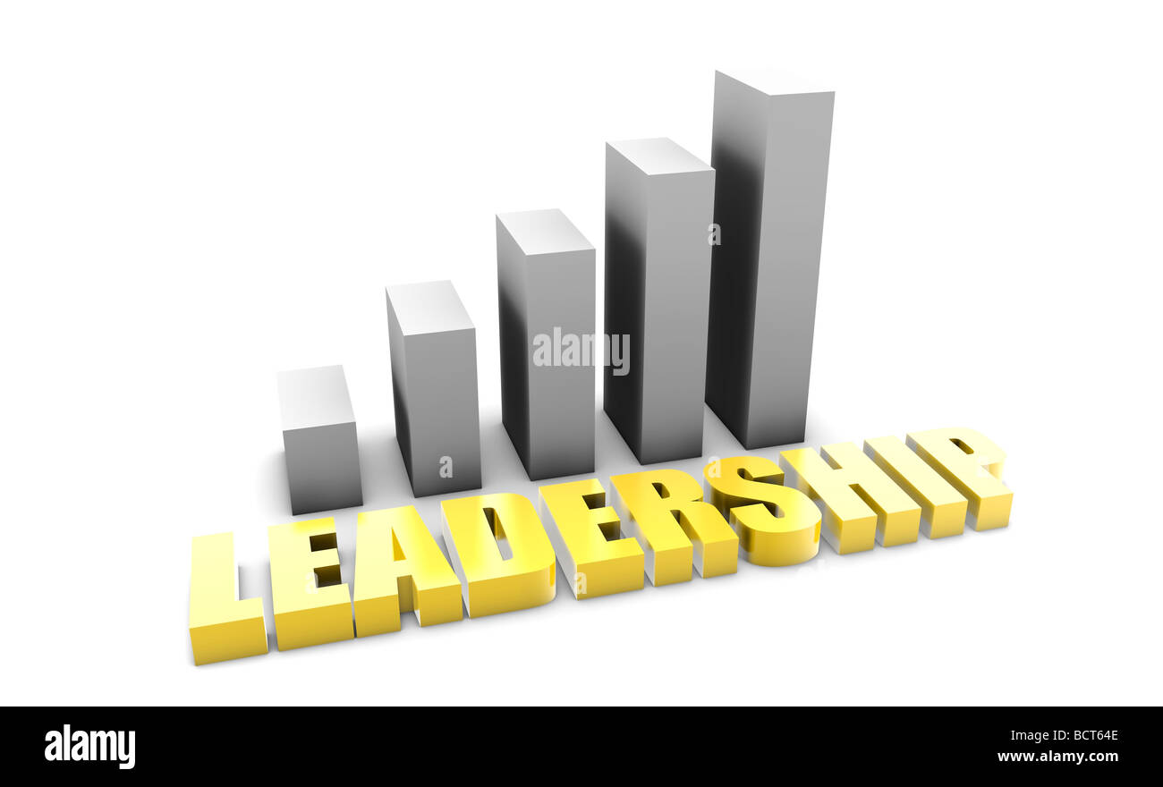 Leadership in 3d With Business Graph Chart Stock Photo - Alamy