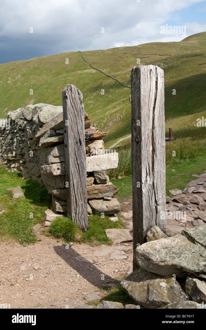 A gate in a dry stone wall Stock Photo - Alamy