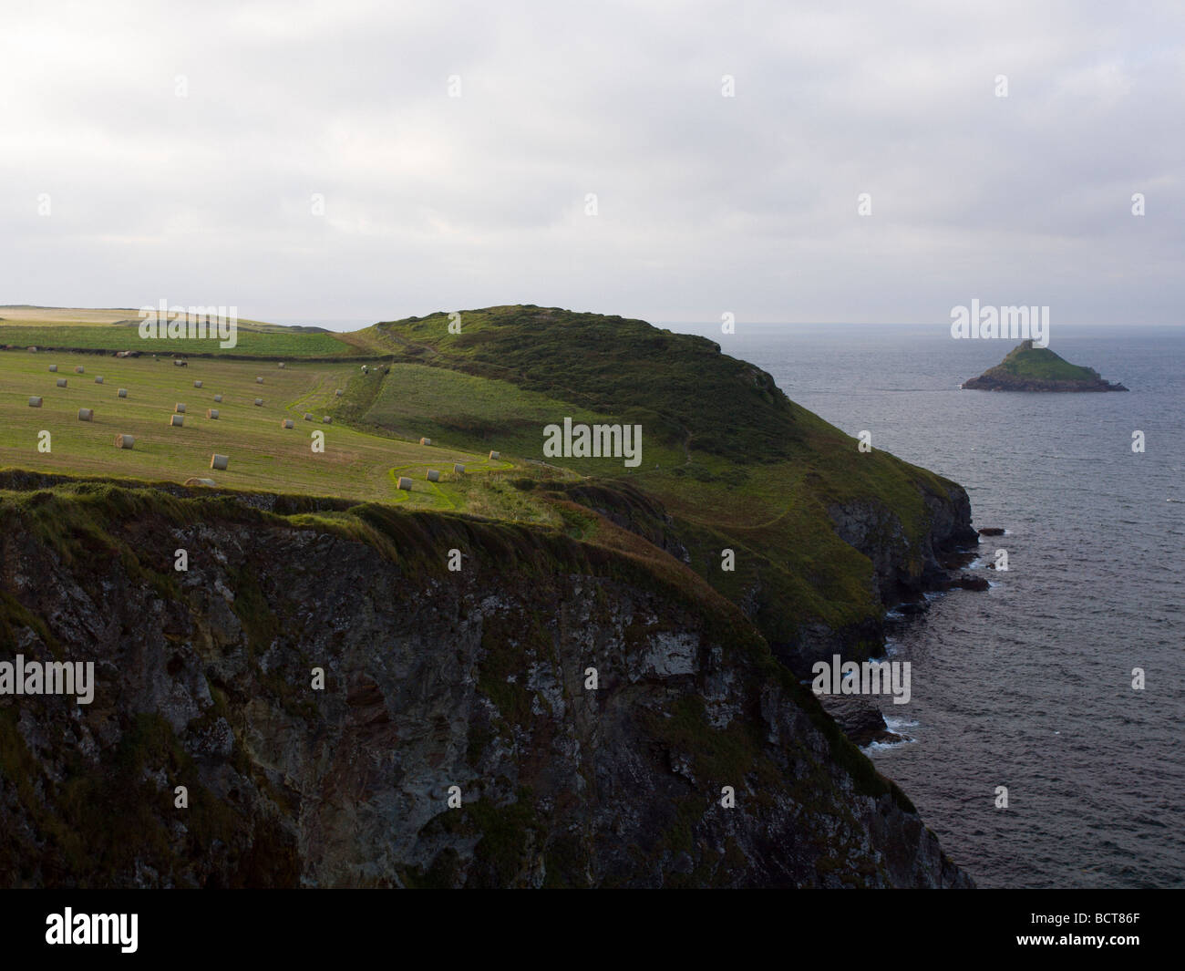 View of Com Head and The Mouls or Monk Island Along the South west ...