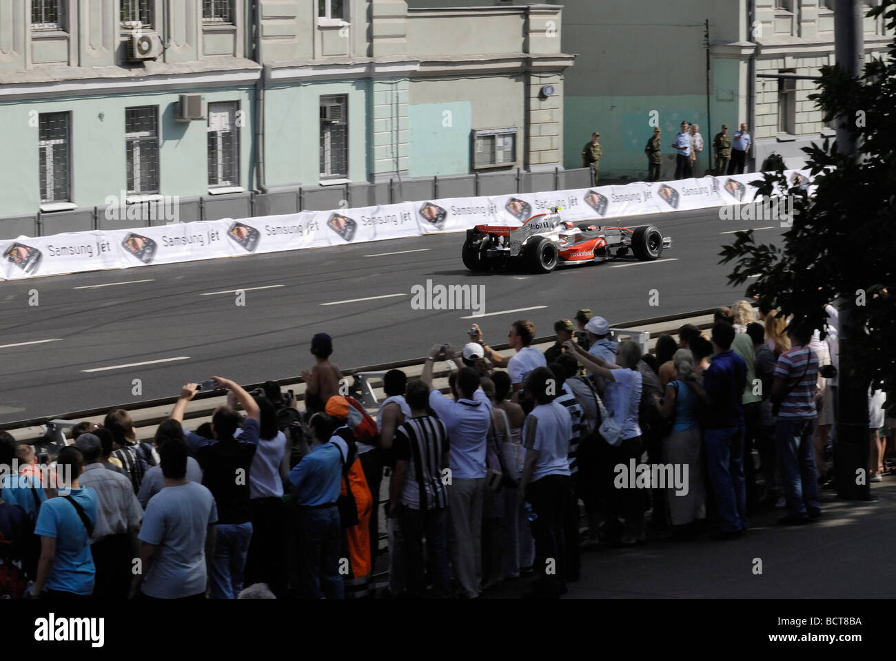 Race car of Formula1 on Moscow street during Formula1 show 19 th July ...