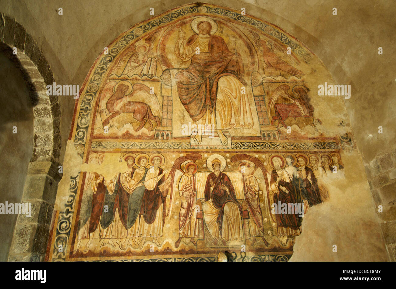 Fresco in the cloister of Lavaudieu village labelled The Most Beautiful ...