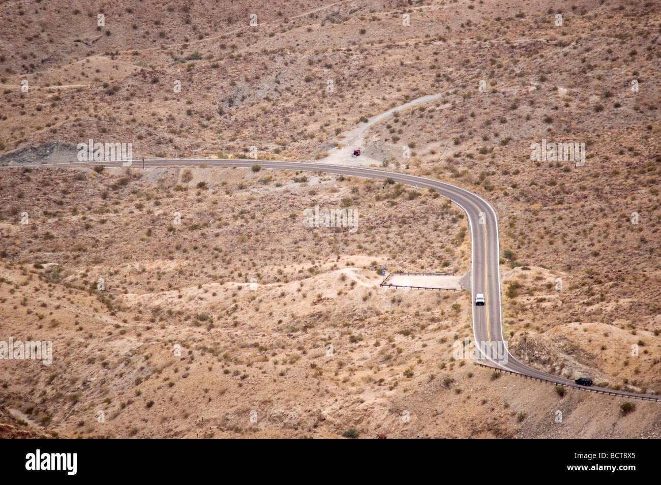 Highway 74 as it winds it's way down to Palm Desert, California Stock ...