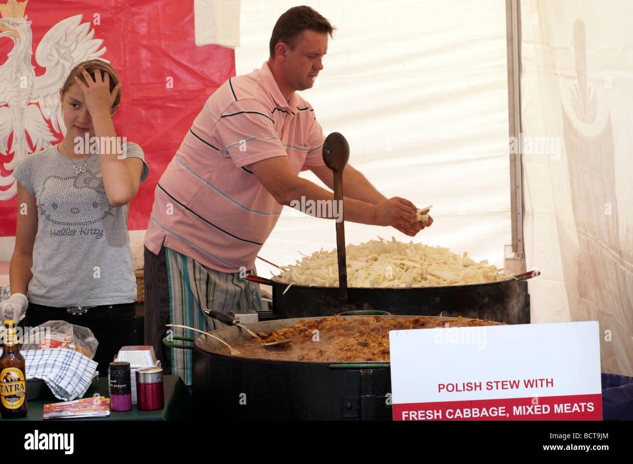 Male cooking "Polish Stew Stock Photo - Alamy