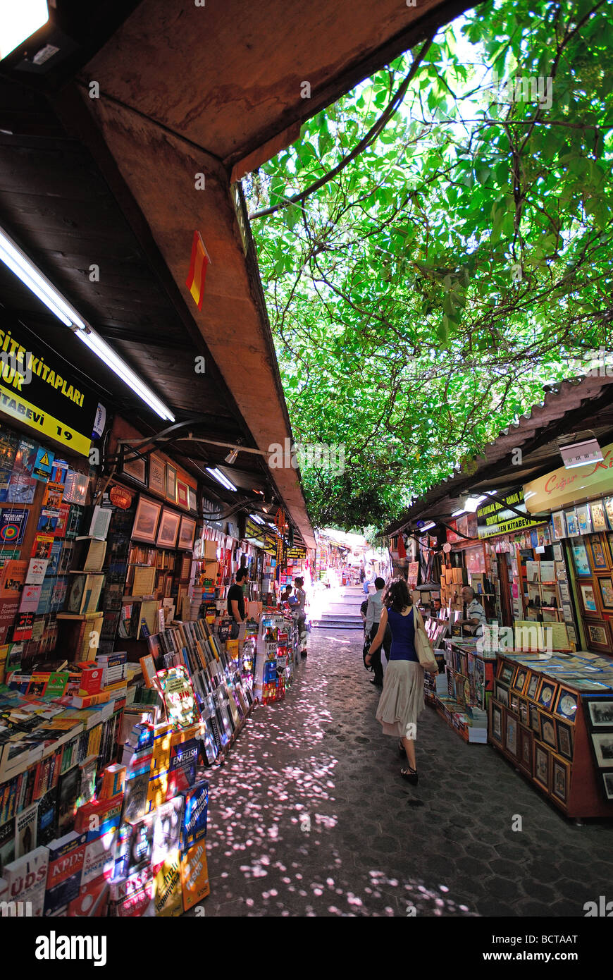 ISTANBUL, TURKEY. The book market at the Beyazit end of the Grand ...