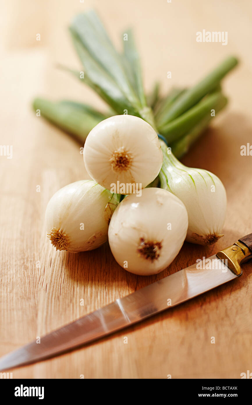 Group of spring onions hi-res stock photography and images - Alamy