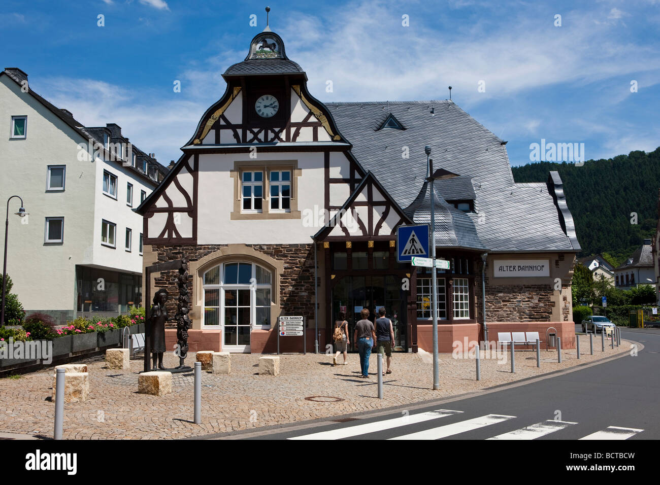The old train station, Traben quarter, Traben-Trarbach, Mosel, district ...