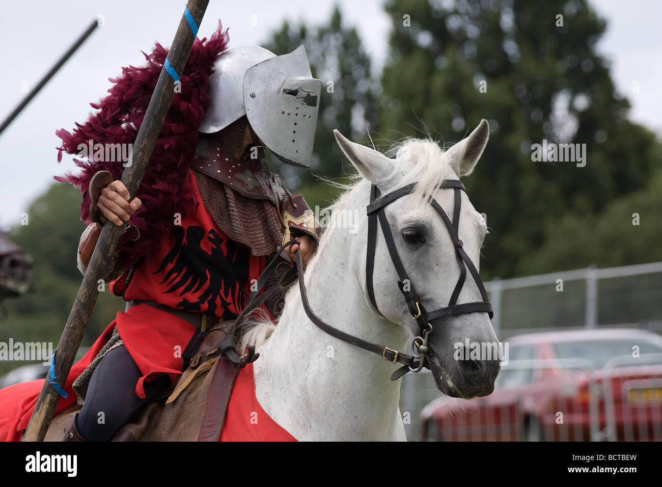 red knight joust medieval jousting mount horse Lambeth Country Show ...
