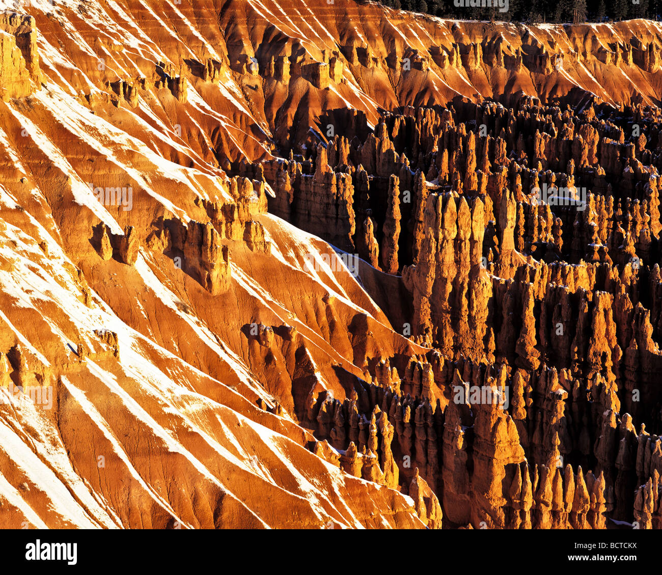 Bryce Canyon National Park, erosion, fresh snow, Utah, USA Stock Photo ...