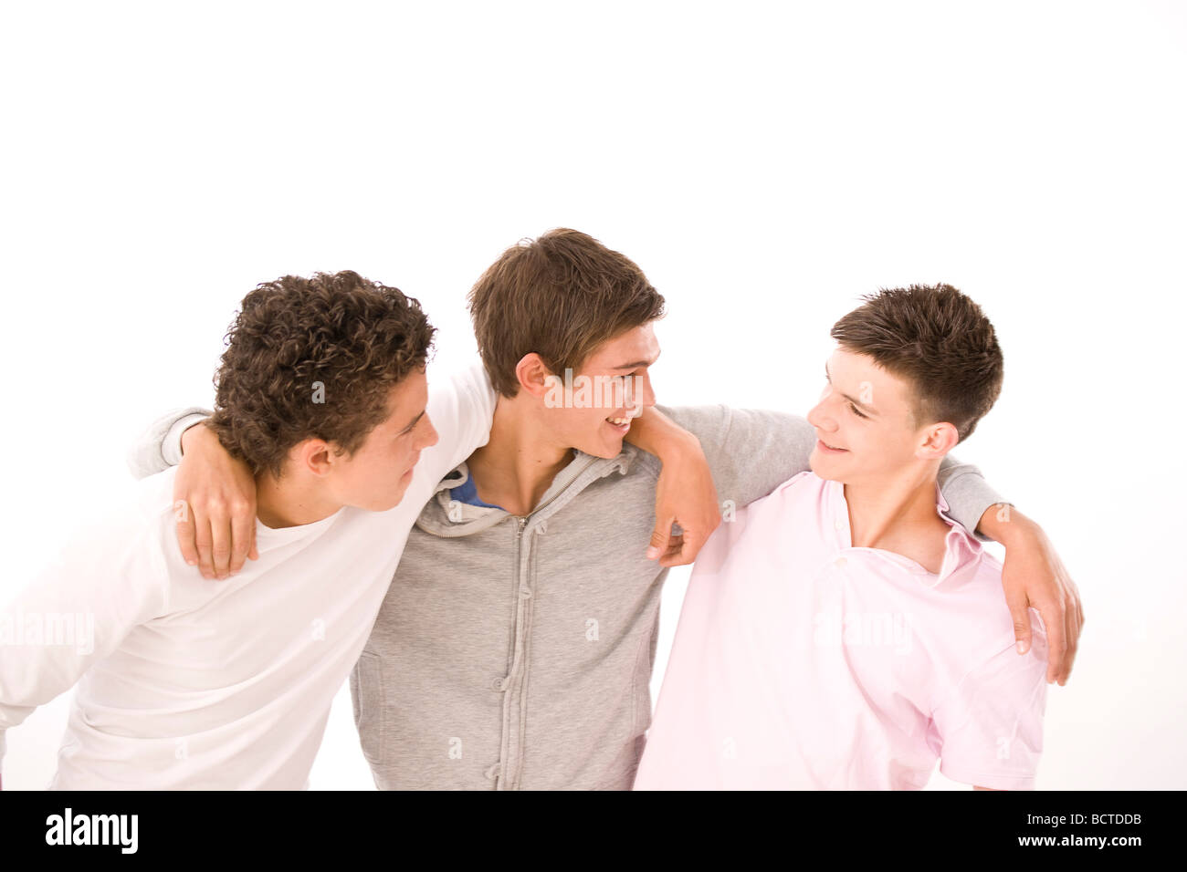 Three boys laughing Stock Photo - Alamy
