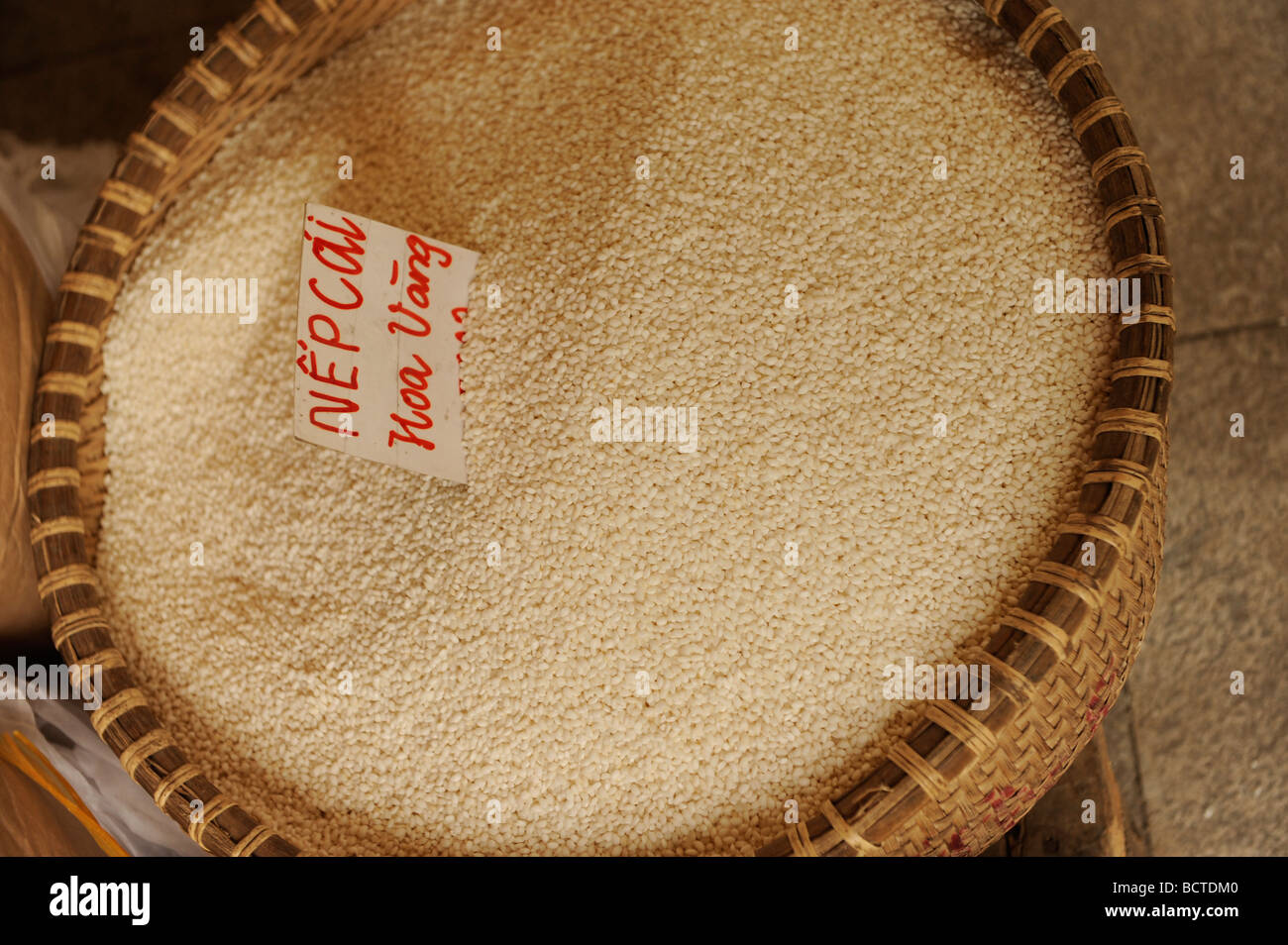 vietnamese wild rice in rice shop in old quarter Hanoi, vietnam Stock ...