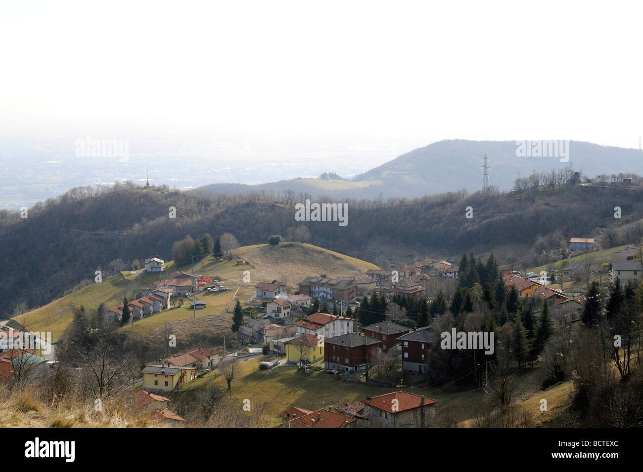 Monte di Nese to Alzano Lombardo Bergamo Italy Stock Photo - Alamy