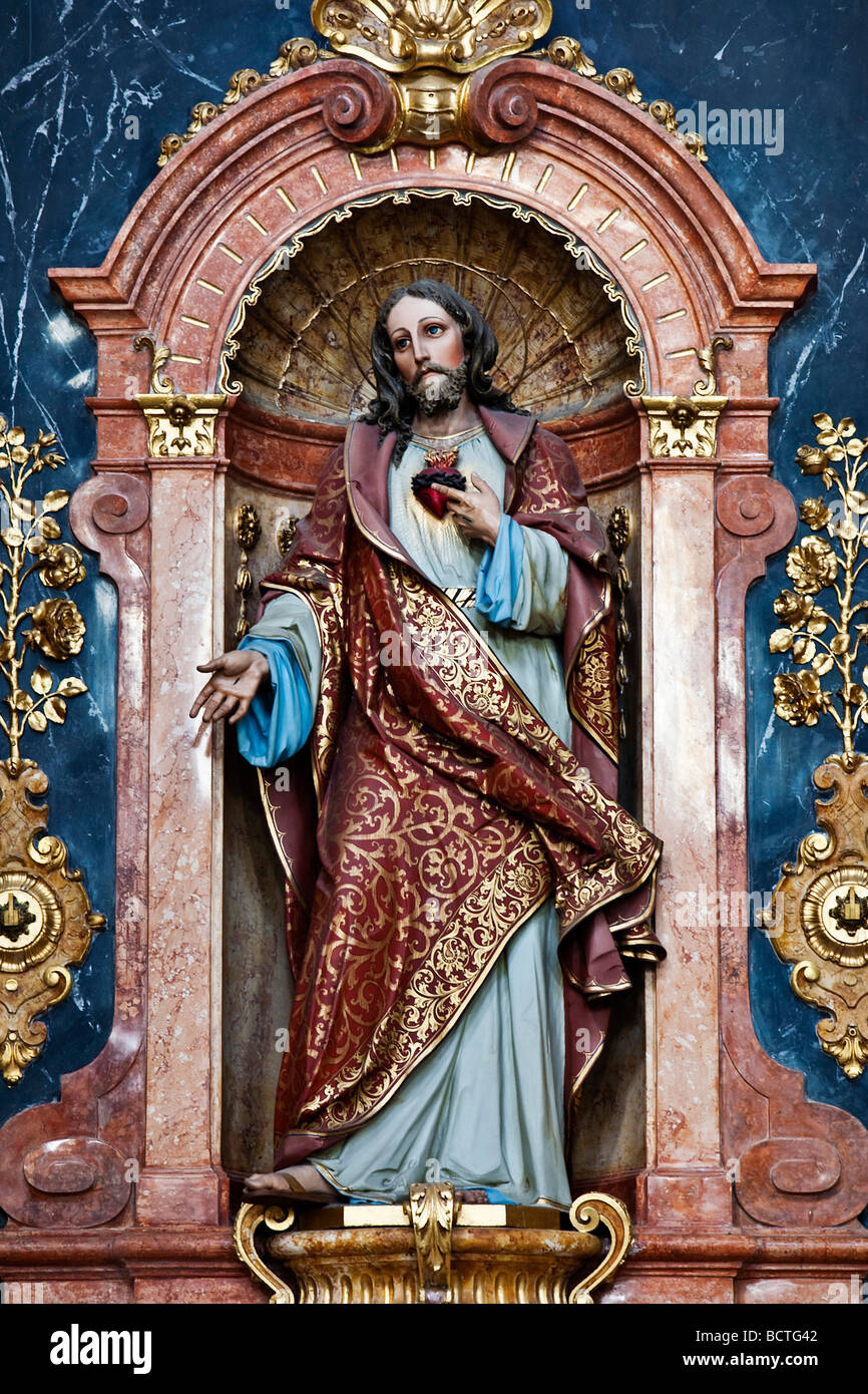 Statue of Jesus Christ in the basilica at Sonntagberg, Mostviertel ...
