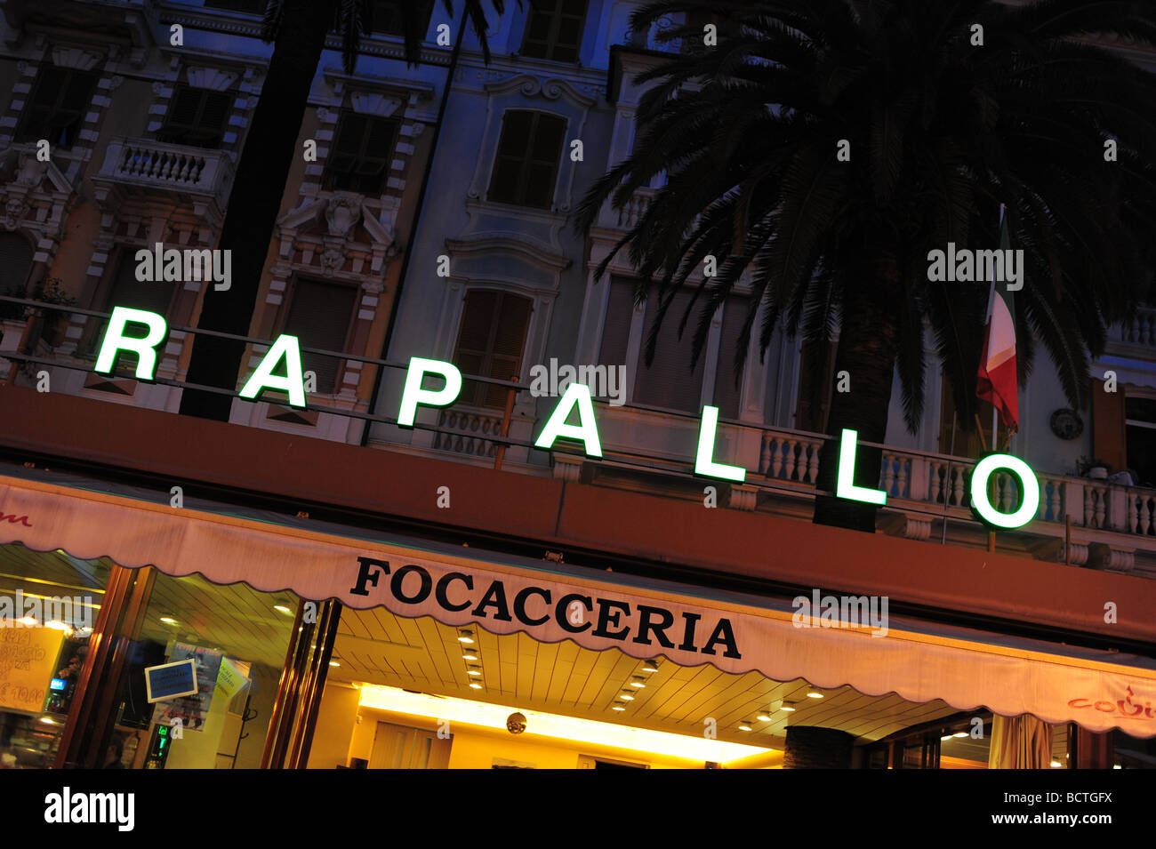 Europe Italy Rapallo mediterranean Liguria Region the waterfront at ...