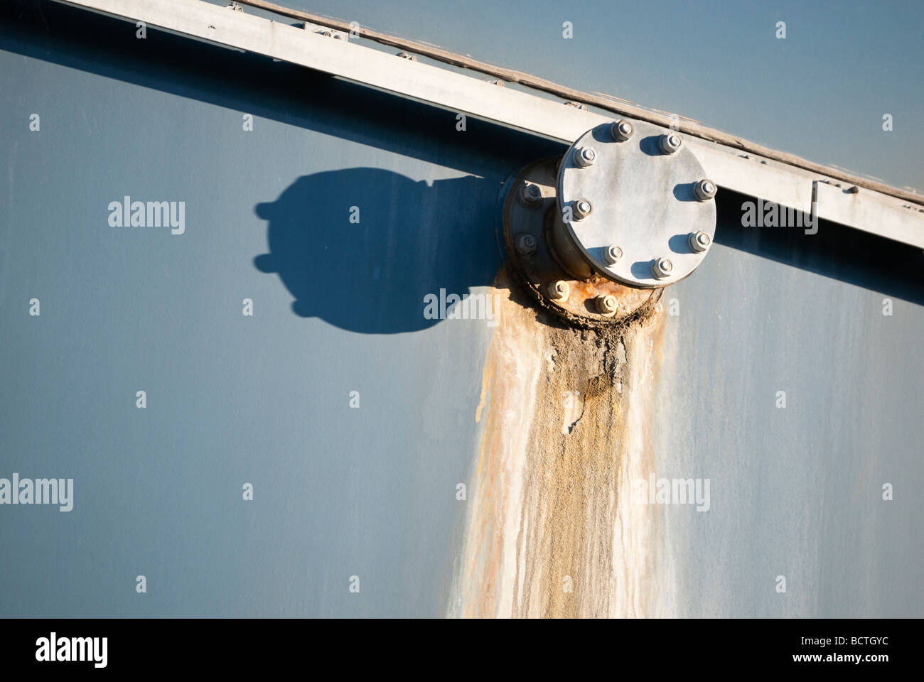 Close up detail of rusty valve in blue tank Stock Photo - Alamy