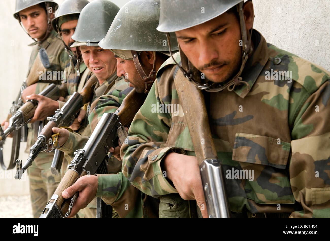 Afghan National Army recruits in training at the Kabul Military ...