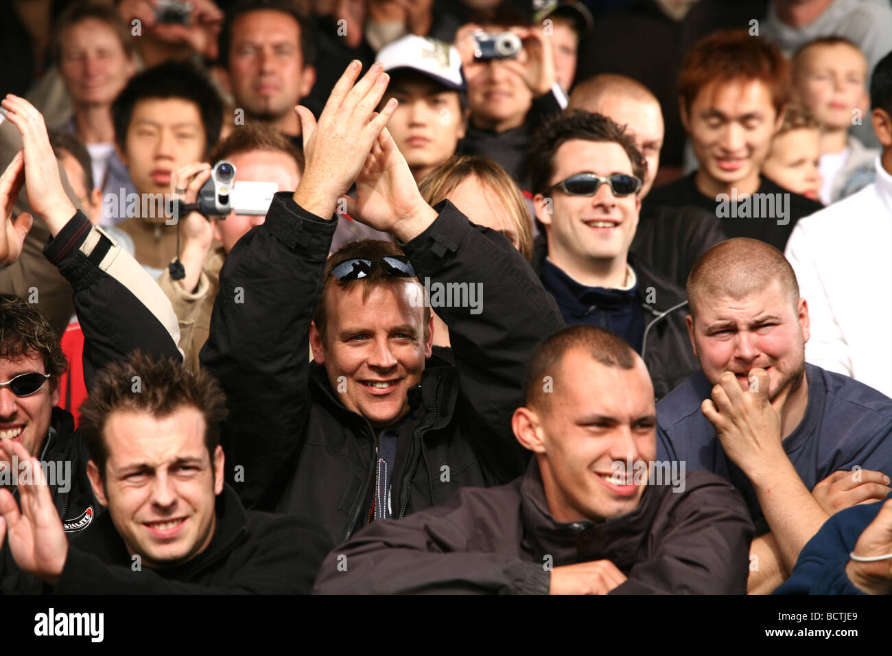 Crowd of spectators at Silverstone race track Stock Photo - Alamy