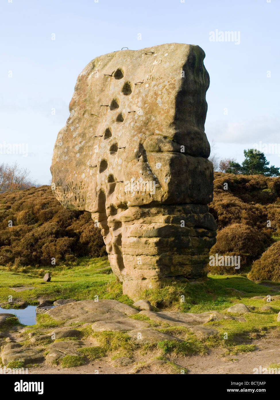 The Cork Stone on Stanton Moor, Peak District Derbyshire England UK ...
