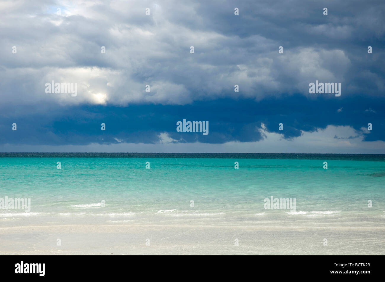 Stormy atmosphere above the sea, San Teodoro, Sardinia, Italy, Europe ...