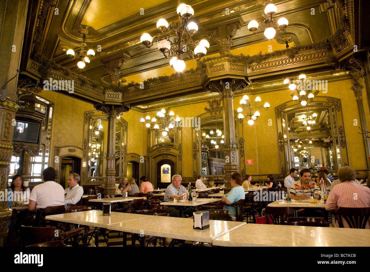 Cafe Iruna Plaza del Castillo Square Pamplona Navarra Spain Stock Photo ...