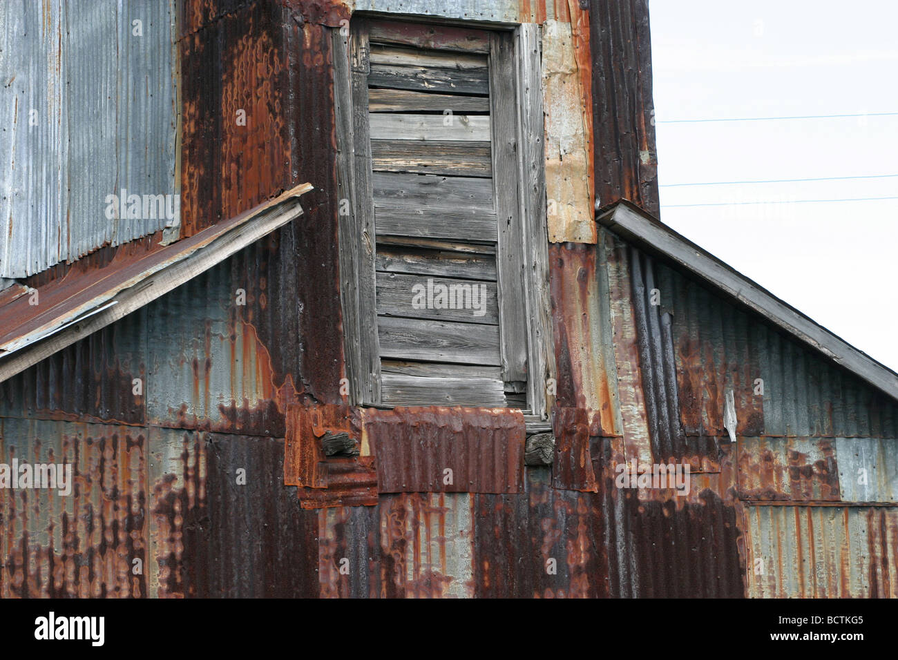door on old building with rusty corrugated cladding Stock Photo - Alamy