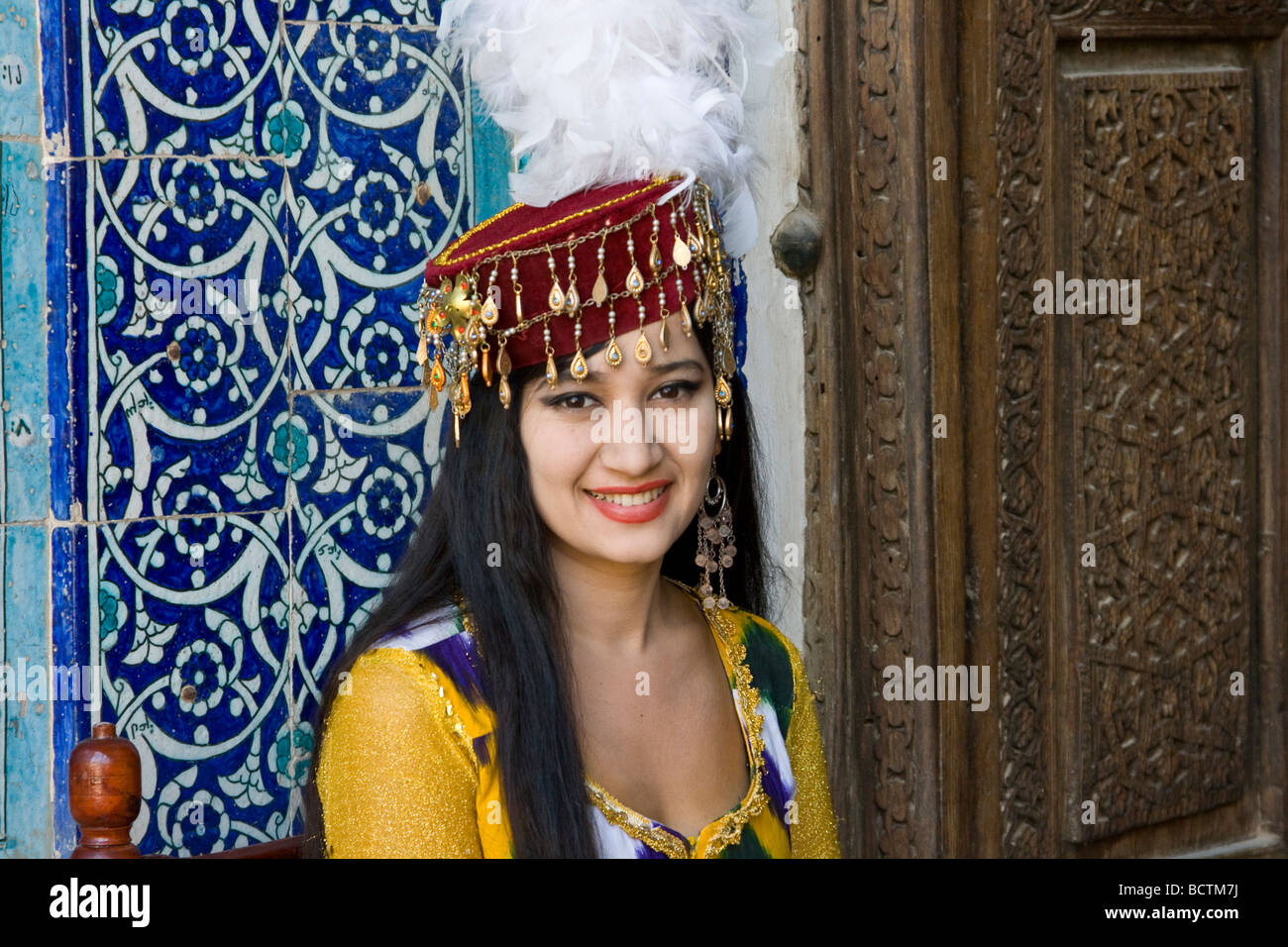 Woman In Uzbek Traditional Costume High Resolution Stock Photography ...
